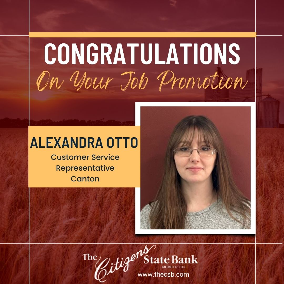 Recent Promotions - The Citizens State Bank